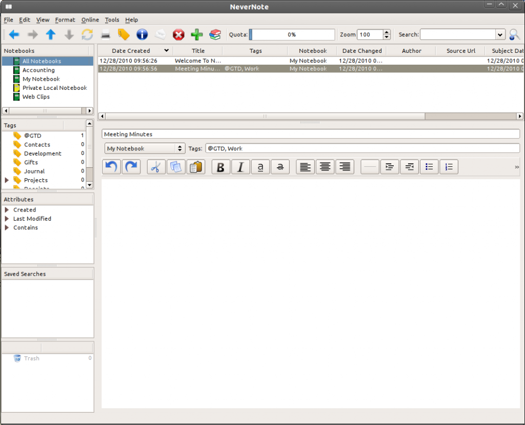 NixNote, un client Evernote sous Linux | Le Mad Blog